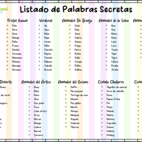 Palabras Secretas con Imágenes - Conmami.com