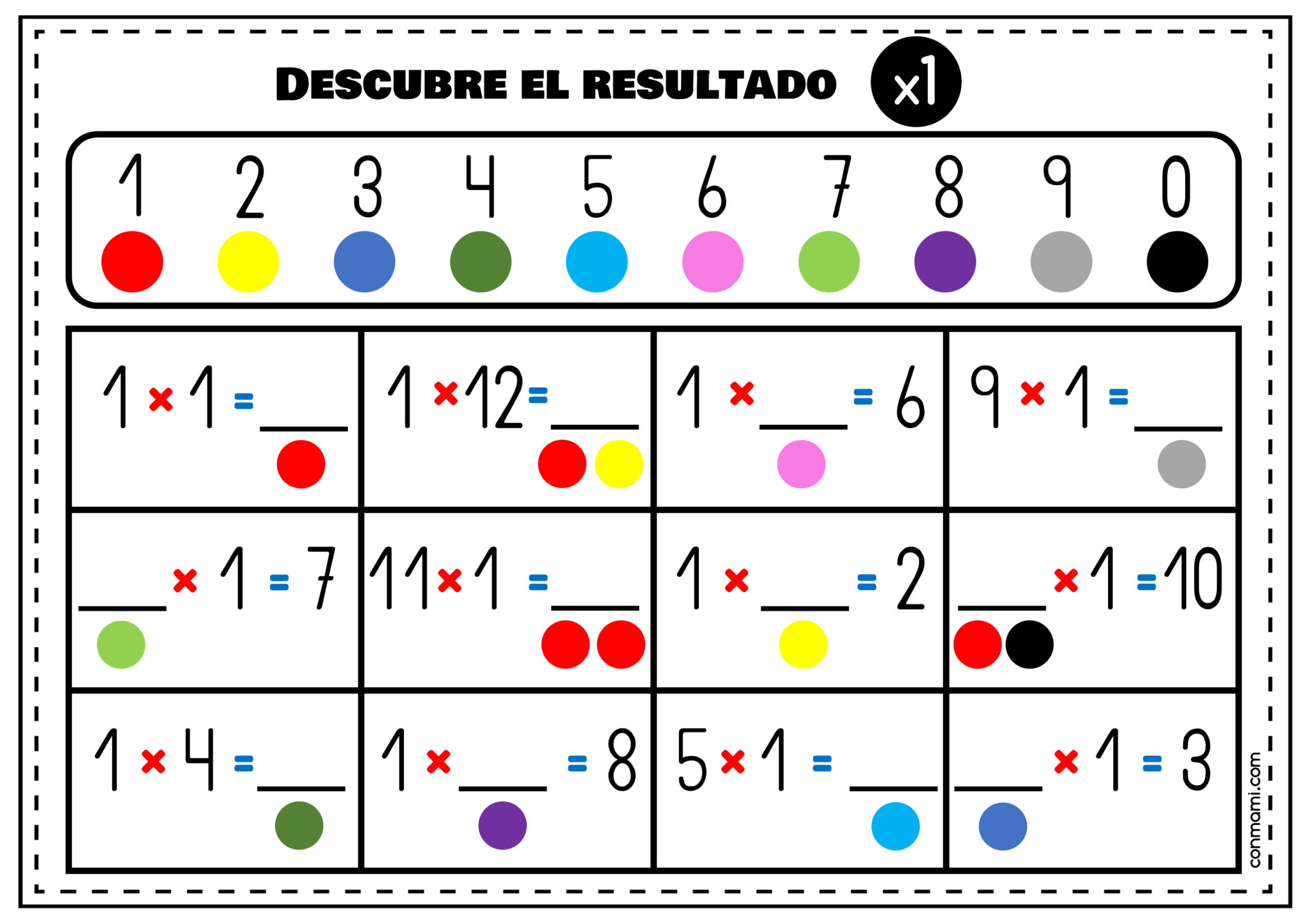 Tablas de Multiplicar Divertidas - Conmami.com