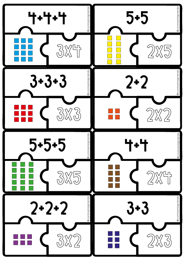 Rompecabezas de Multiplicaciones - Conmami.com