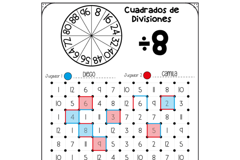 Cuadrados de Divisiones - Conmami.com