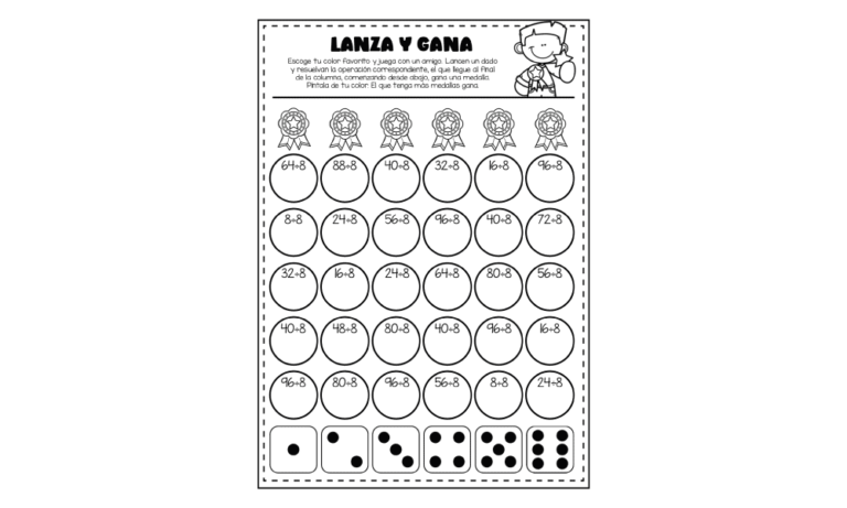 Juego de Divisiones - Lanza y Gana - Conmami.com