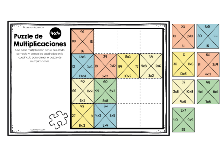 Juegos de Multiplicaciones 1 - Digital - Conmami.com