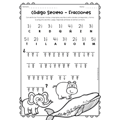 Código Secreto - Fracciones - Conmami.com
