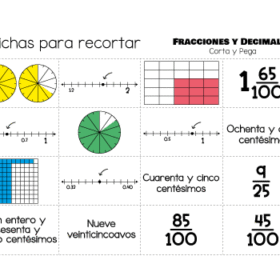 Fracciones y Decimales – Corta y Pega - Conmami.com