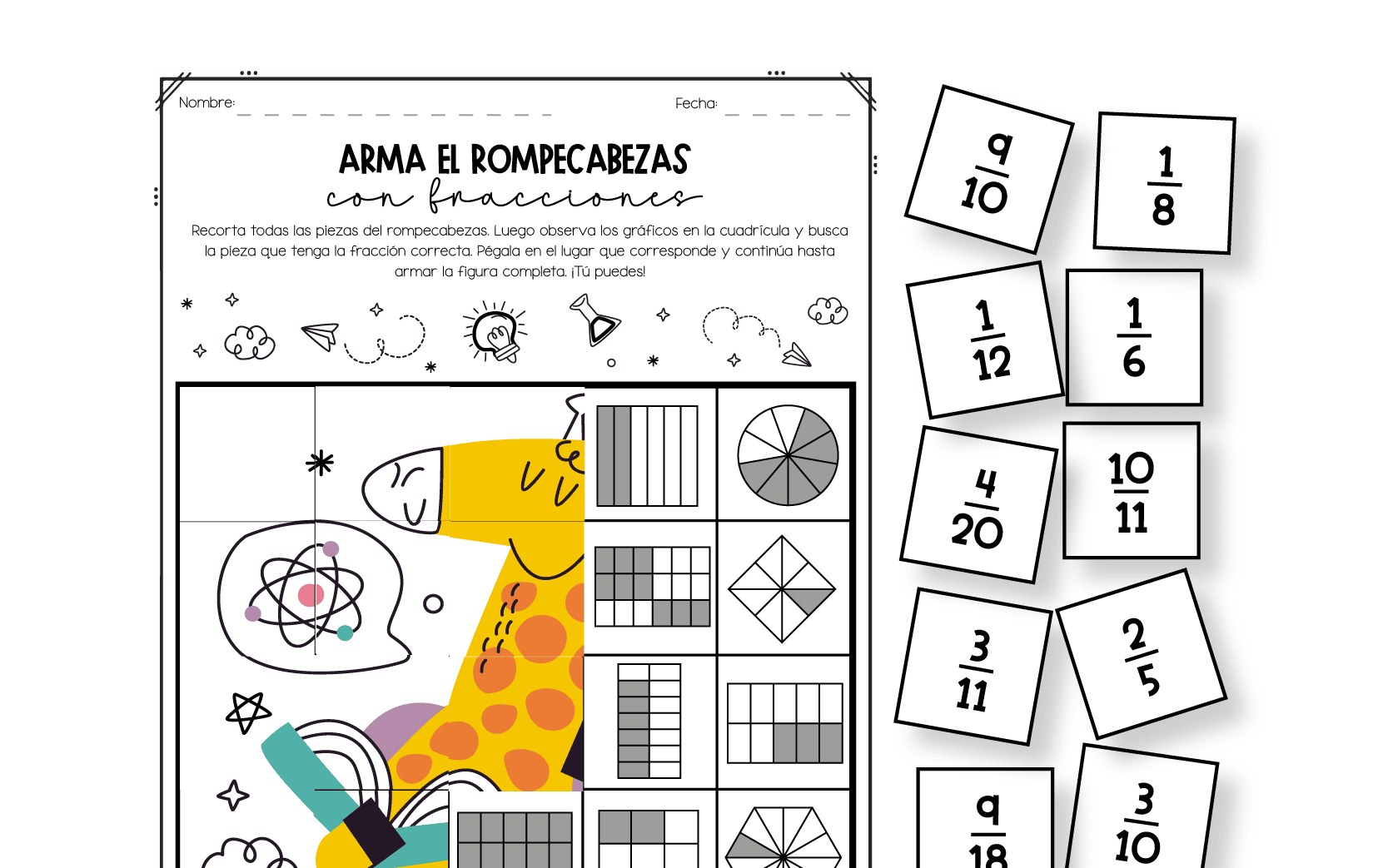 Pack Rompecabezas de Fracciones - Conmami.com