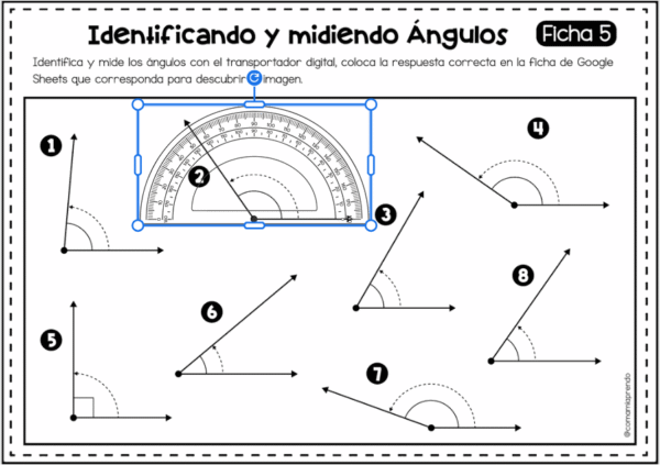 Identificando y midiendo ángulos 1 - Conmami.com